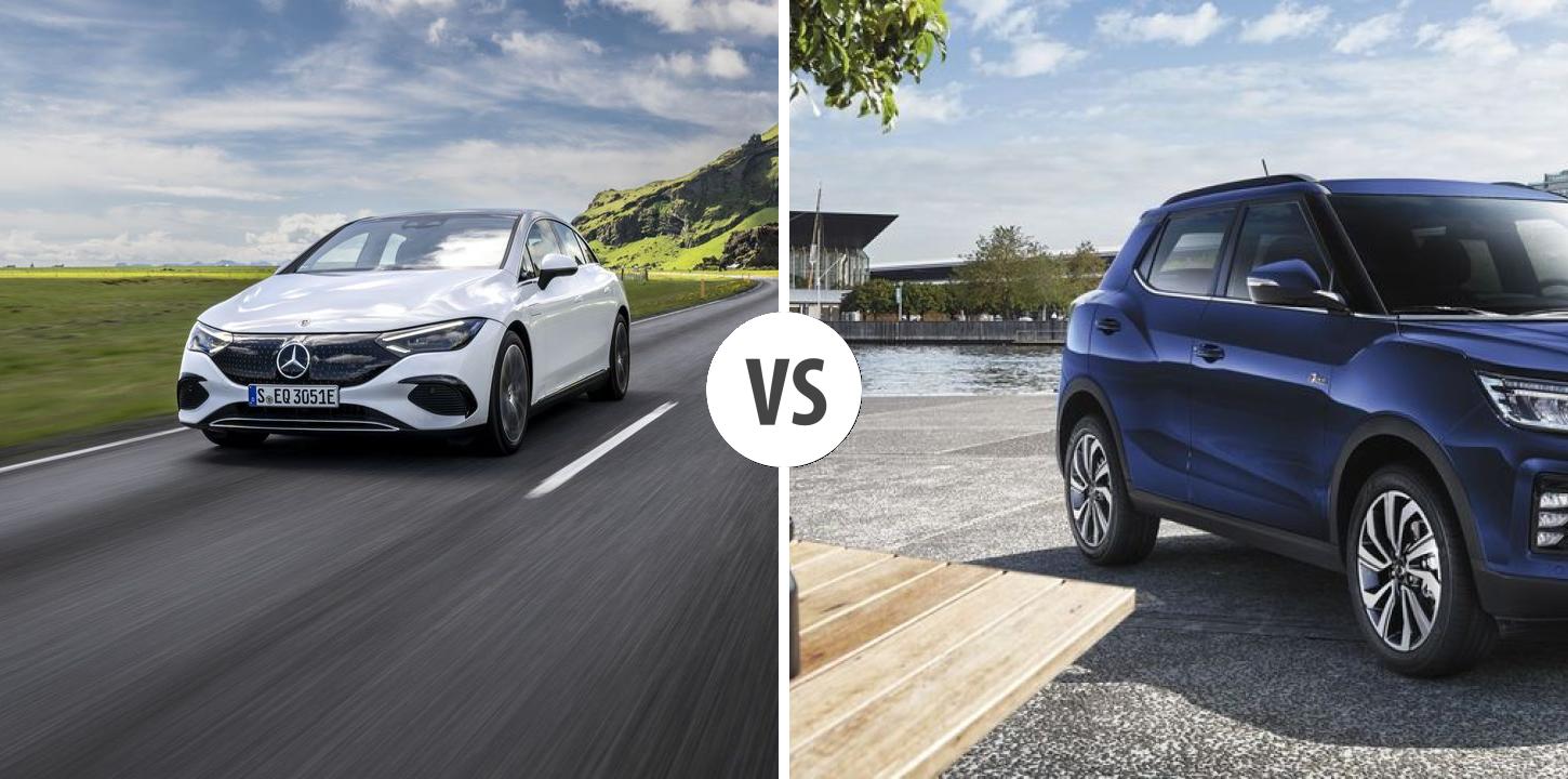 Mercedes EQE Limousine VS Ssangyong Tivoli Autovergleich | AUTOGOTT.DE
