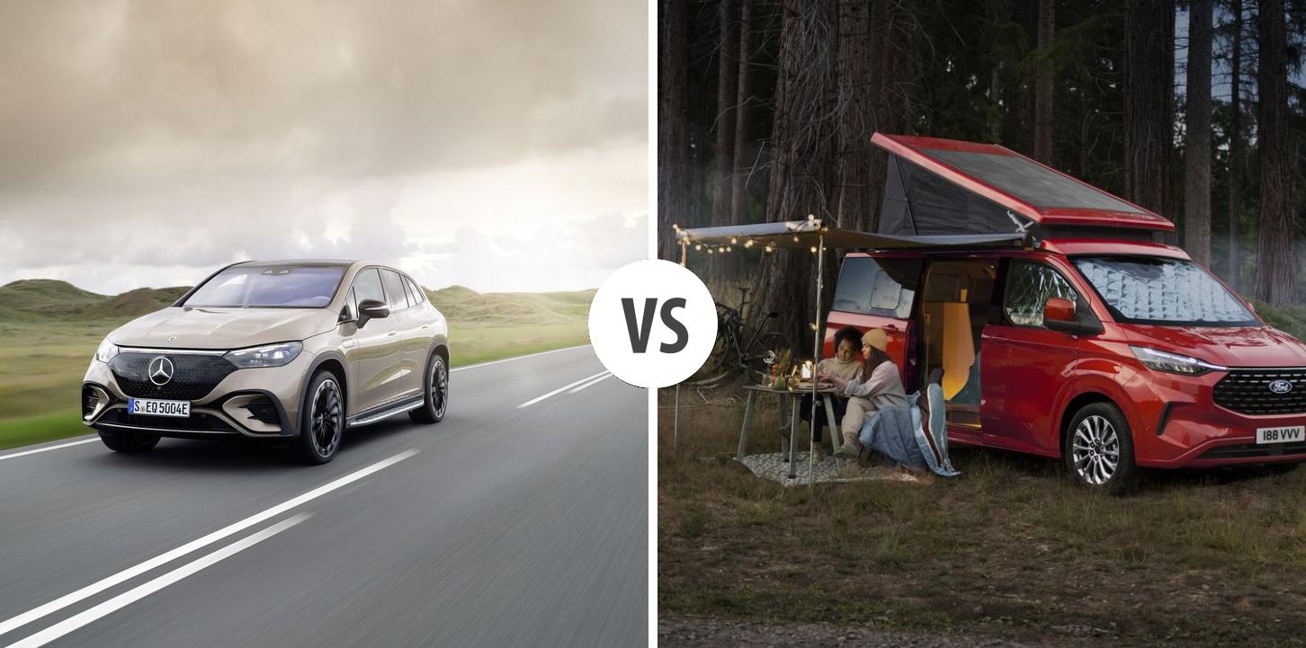 Mercedes EQE SUV VS Ford Transit Custom Wohnmobil – Vergleiche Preise ...