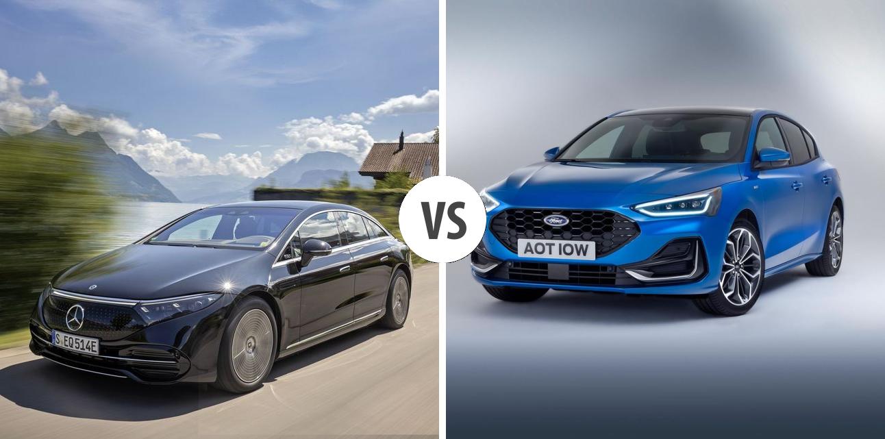 Mercedes EQS Limousine VS Ford Focus Autovergleich | AUTOGOTT.DE