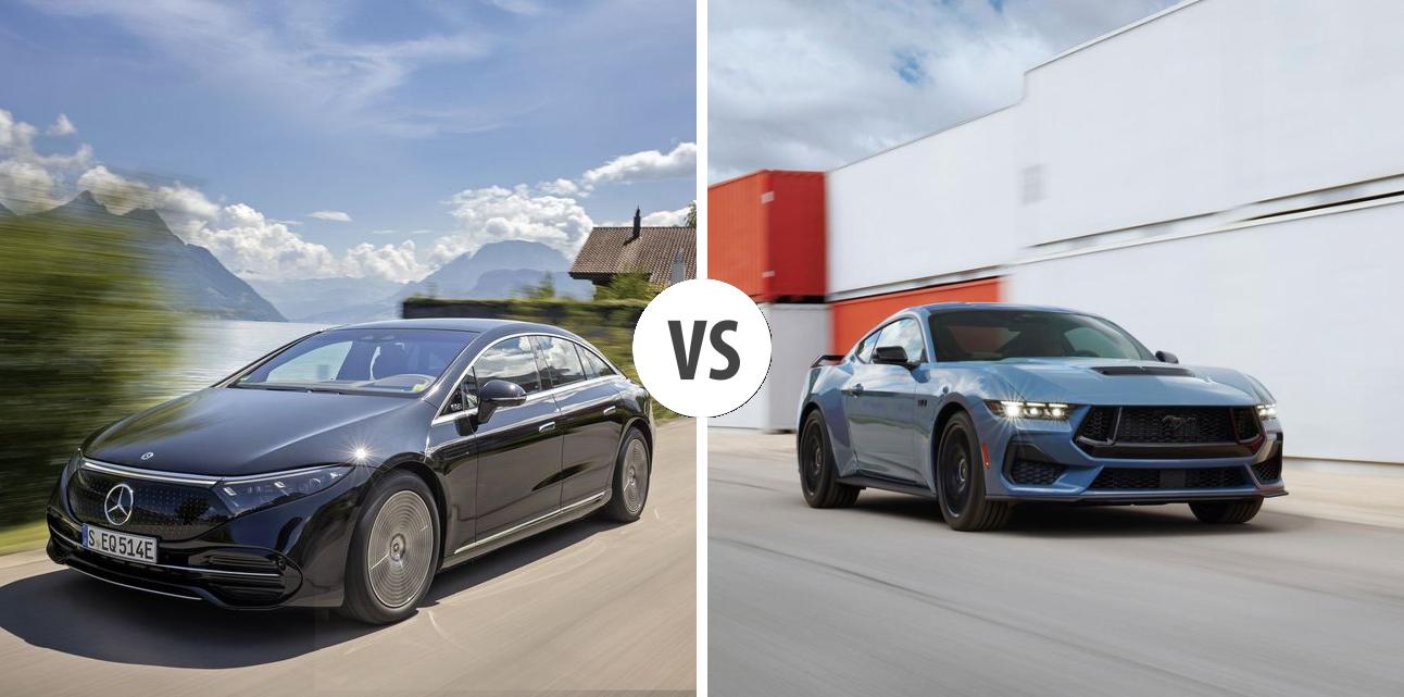 Mercedes EQS Limousine VS Ford Mustang Fastback – Vergleiche Preise ...