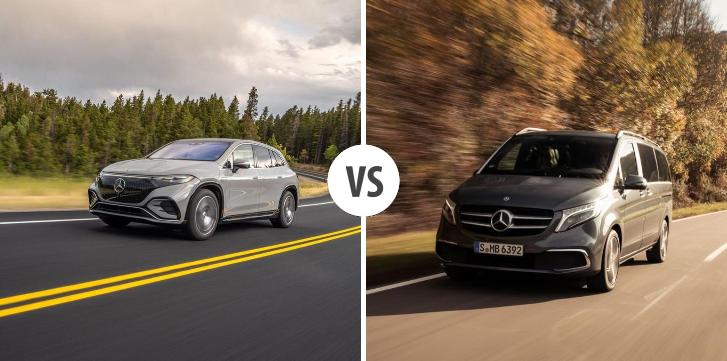 Mercedes EQS SUV VS Mercedes V-Klasse Autovergleich | AUTOGOTT.DE