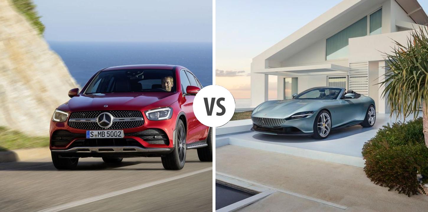 Mercedes GLC Coupé VS Ferrari Roma Cabrio – Vergleiche Preise, Leistung ...