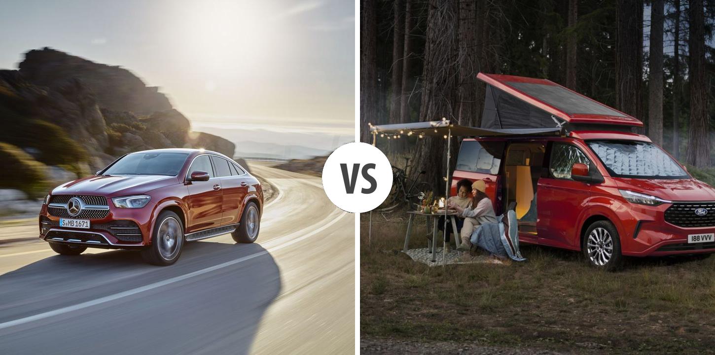 Mercedes GLE Coupé VS Ford Transit Custom Wohnmobil – Vergleiche Preise ...