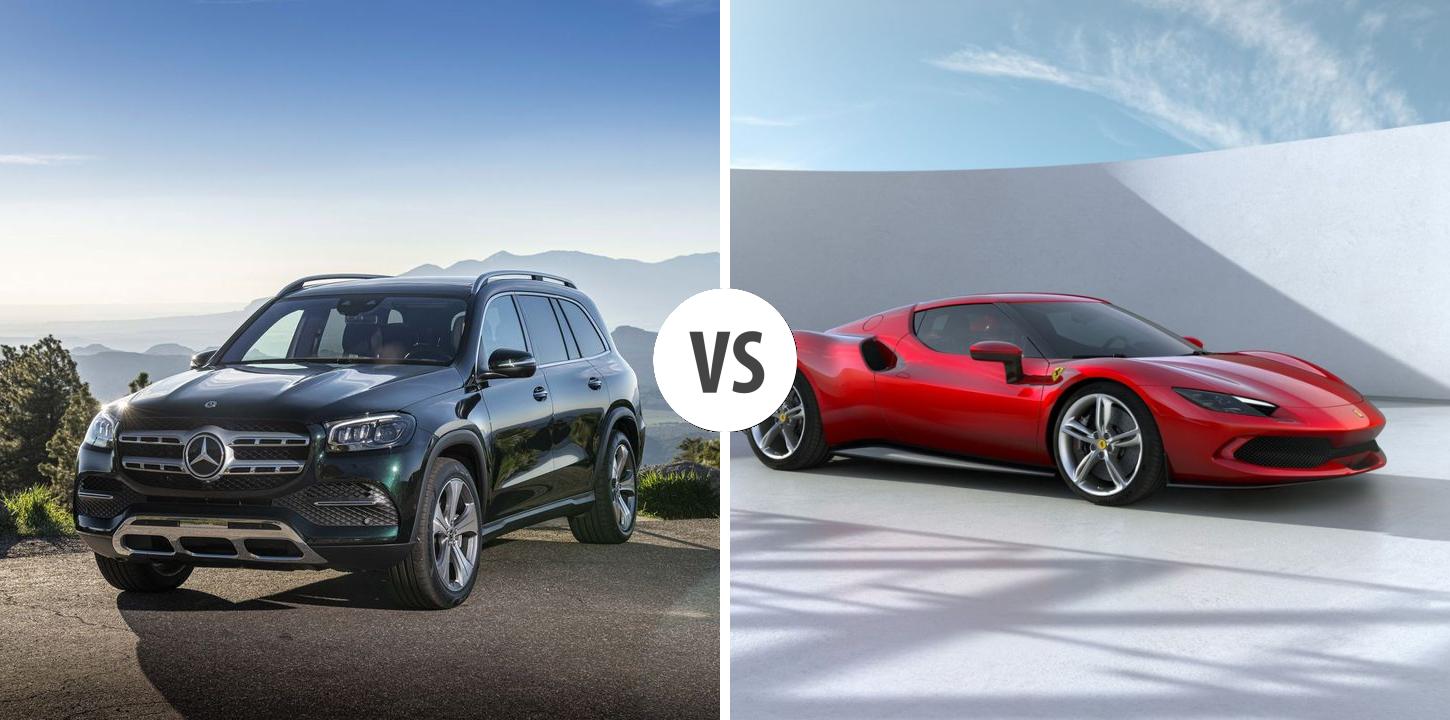 Mercedes GLS VS Ferrari 296 Coupé – Vergleiche Preise, Leistung ...