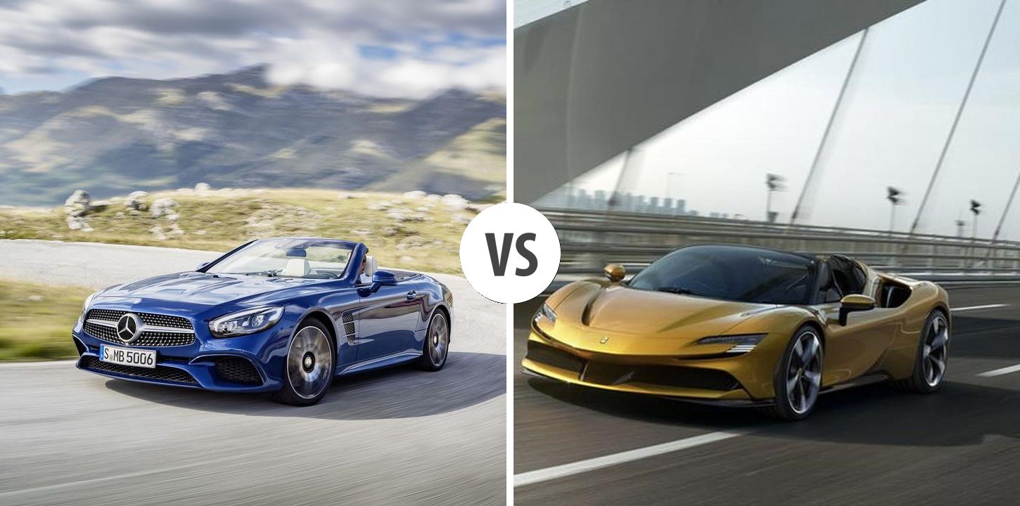 Mercedes SL VS Ferrari SF90 Roadster – Vergleiche Preise, Leistung ...