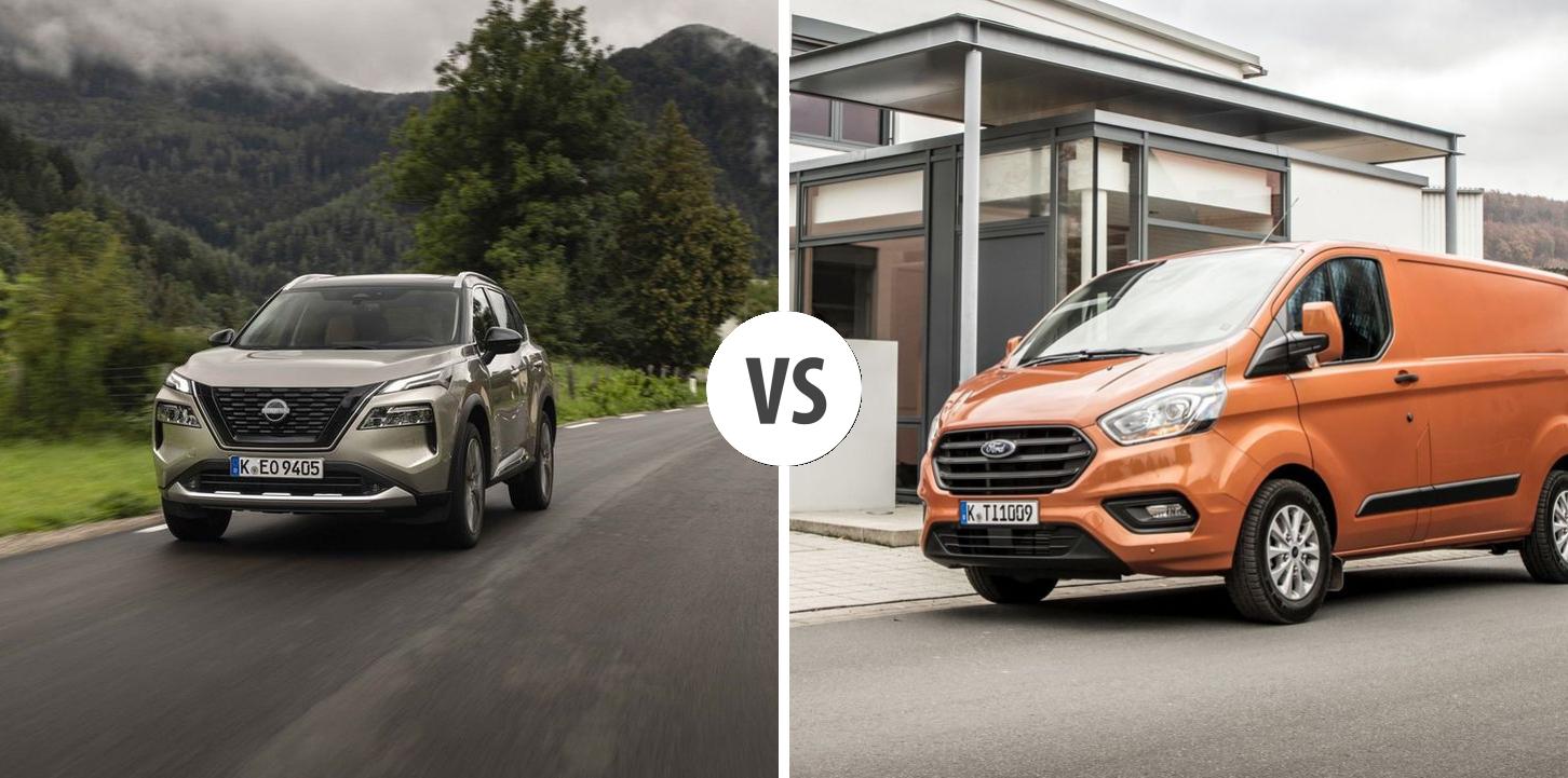 Nissan X-TRAIL VS Ford Transit Custom Transporter – Wer schneidet besser ab? Vergleiche Preise ...