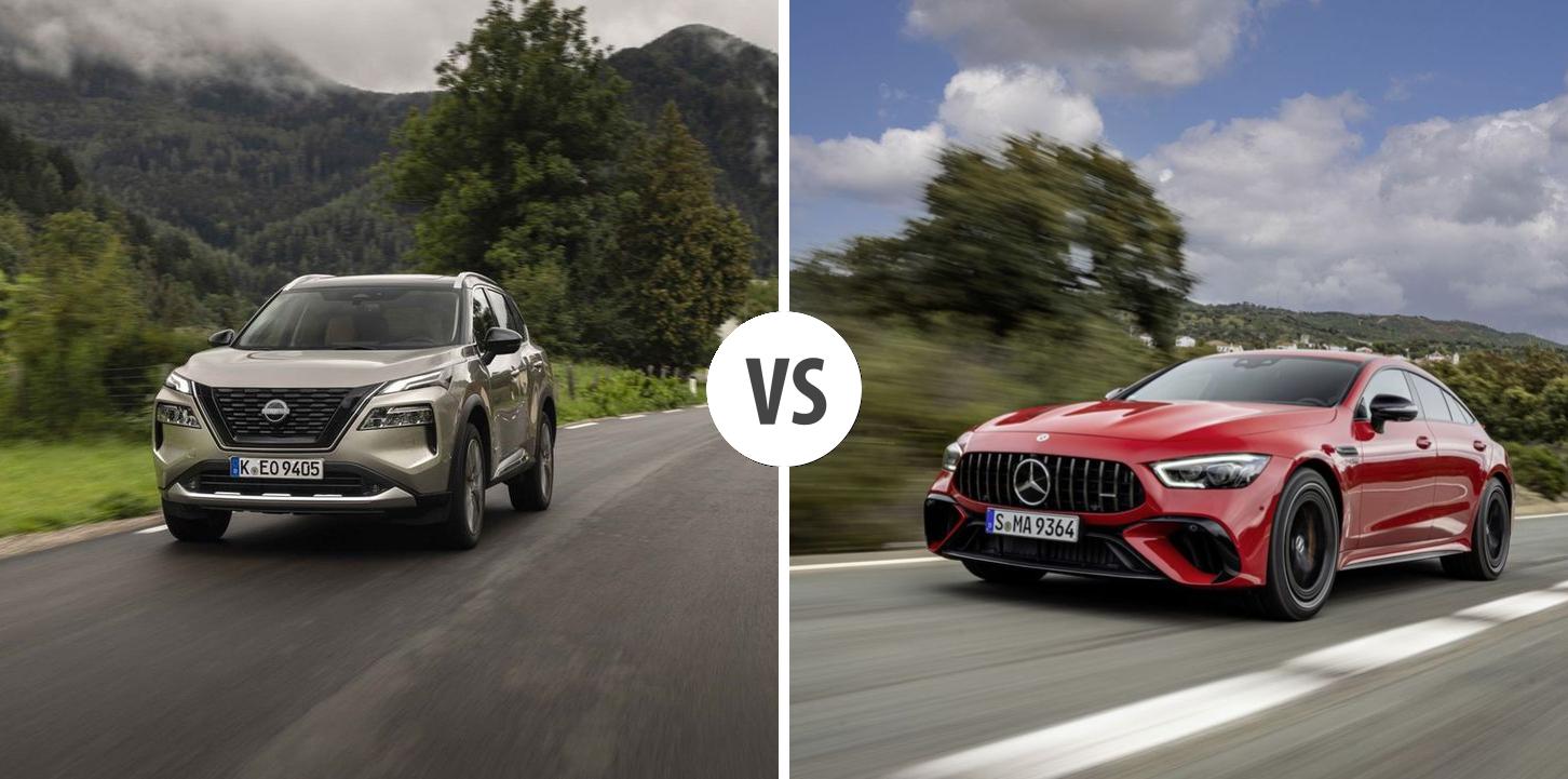 Nissan X-TRAIL VS Mercedes AMG GT 4-Türer Coupé – Vergleiche Preise ...