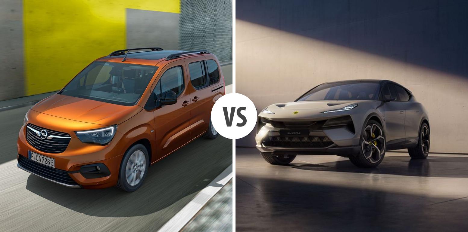 Opel Combo Life Electric MPV VS Lotus Eletre Autovergleich | AUTOGOTT.DE