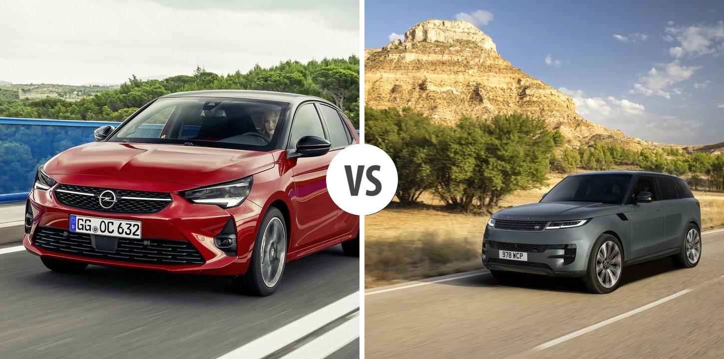 Opel Corsa Electric VS Land Rover Range Rover Sport – Vergleiche Preise ...