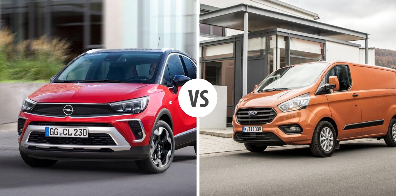 Opel Crossland VS Ford Transit Custom Transporter Autovergleich ...