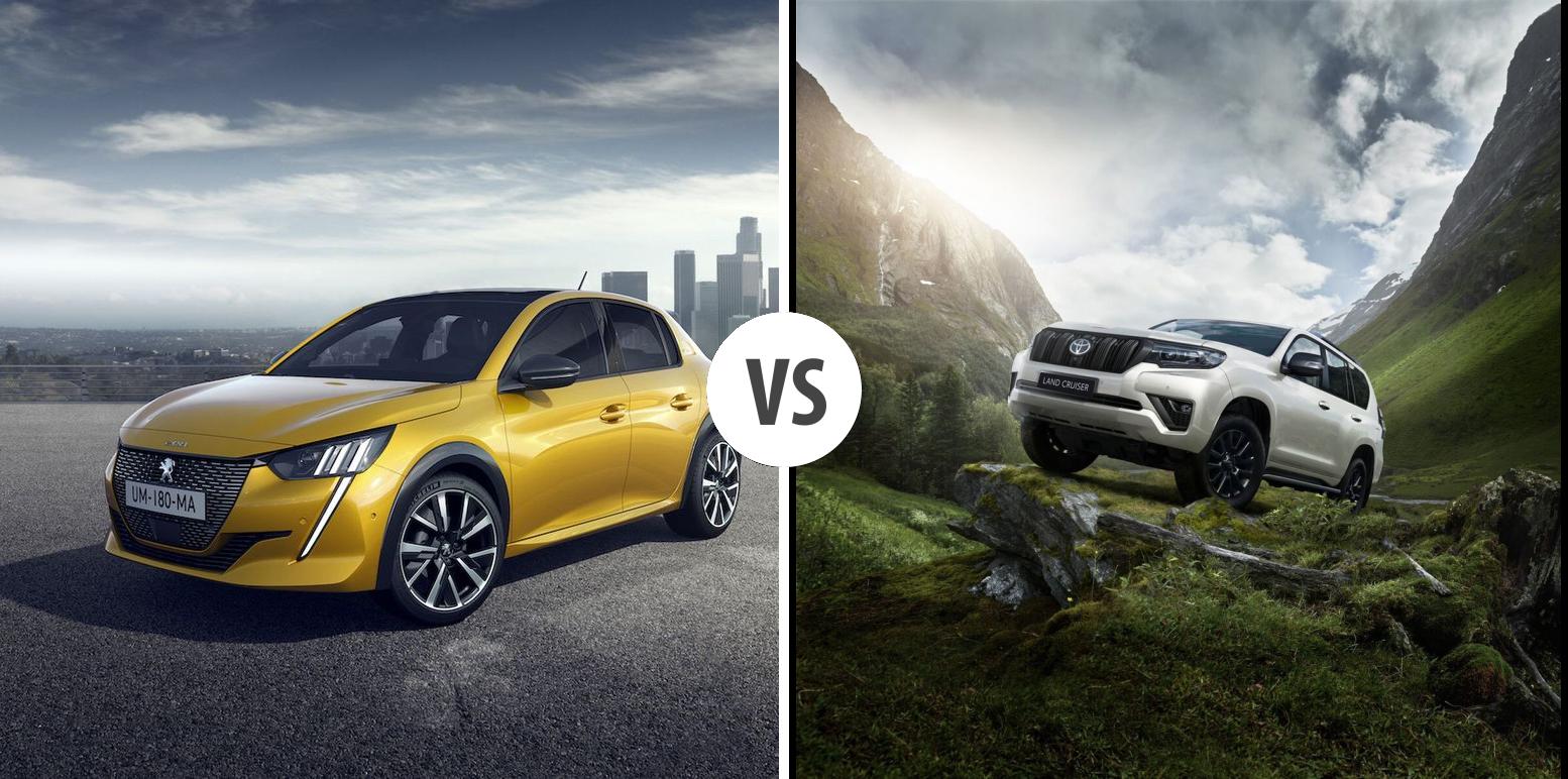 Peugeot 208 VS Toyota Land Cruiser – Vergleiche Preise, Leistung ...