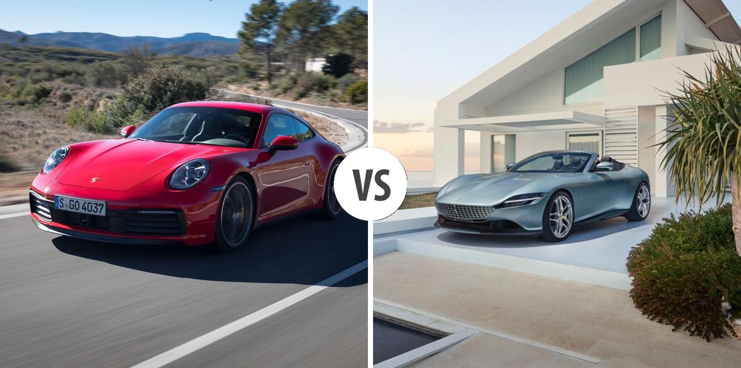 Porsche 911 Coupé VS Ferrari Roma Cabrio – Vergleiche Preise, Leistung ...