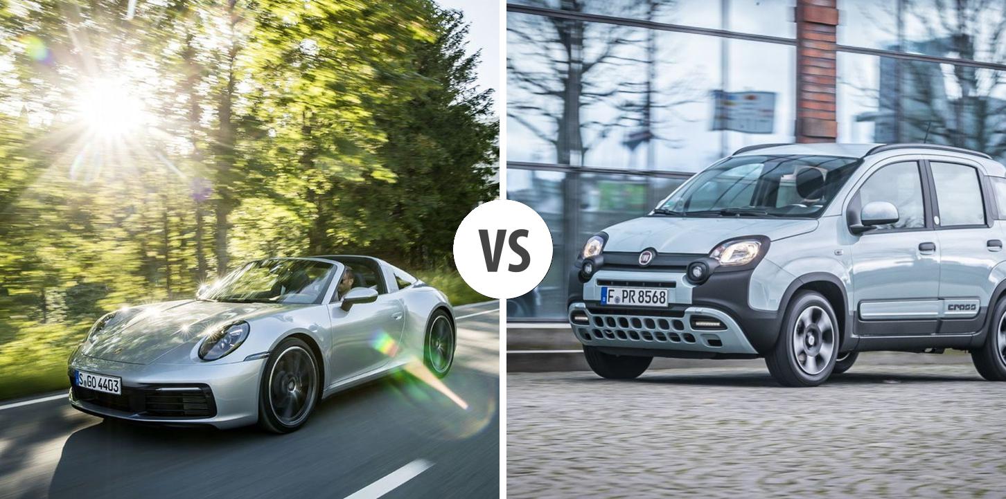 Porsche 911 Targa VS FIAT Panda – Vergleiche Preise, Leistung ...
