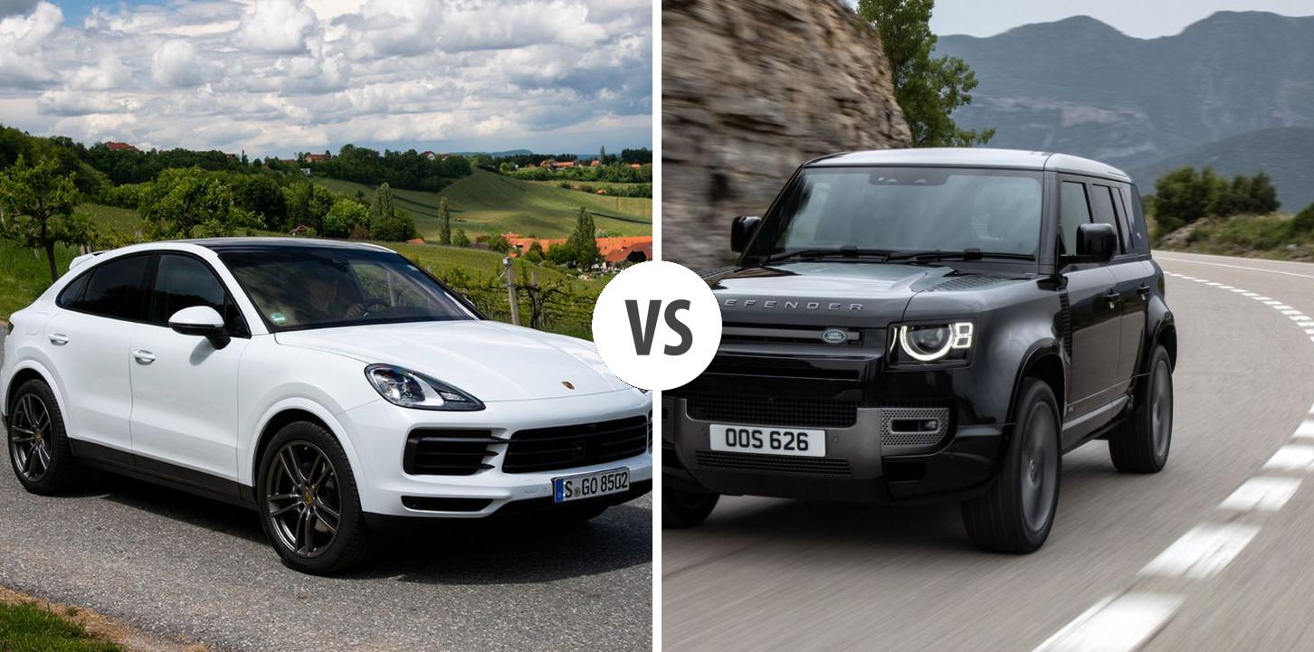 Porsche Cayenne Coupé VS Land Rover Defender Autovergleich | AUTOGOTT.DE
