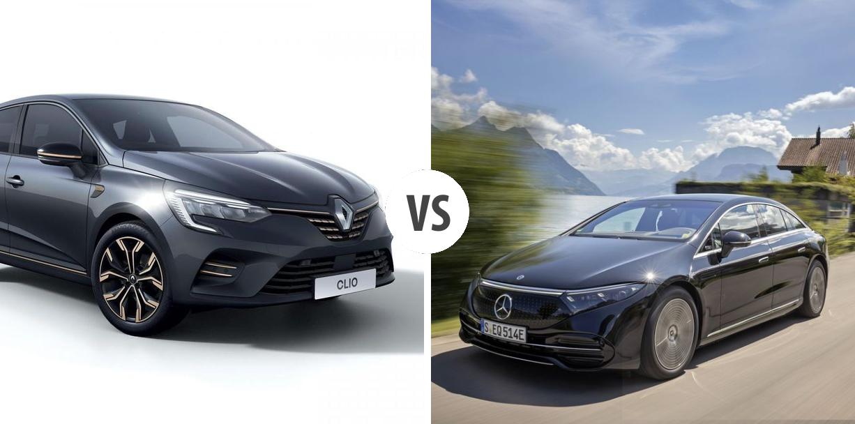Renault Clio VS Mercedes EQS Limousine – Vergleiche Preise, Leistung ...