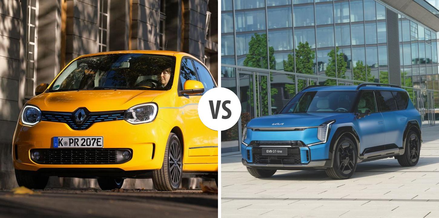 Renault Twingo E-TECH VS KIA EV9 – Vergleiche Preise, Leistung ...