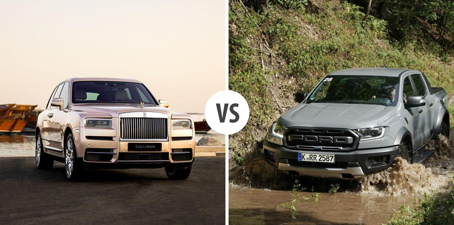 Rolls-Royce Cullinan VS Ford Ranger – Vergleiche Preise, Leistung ...