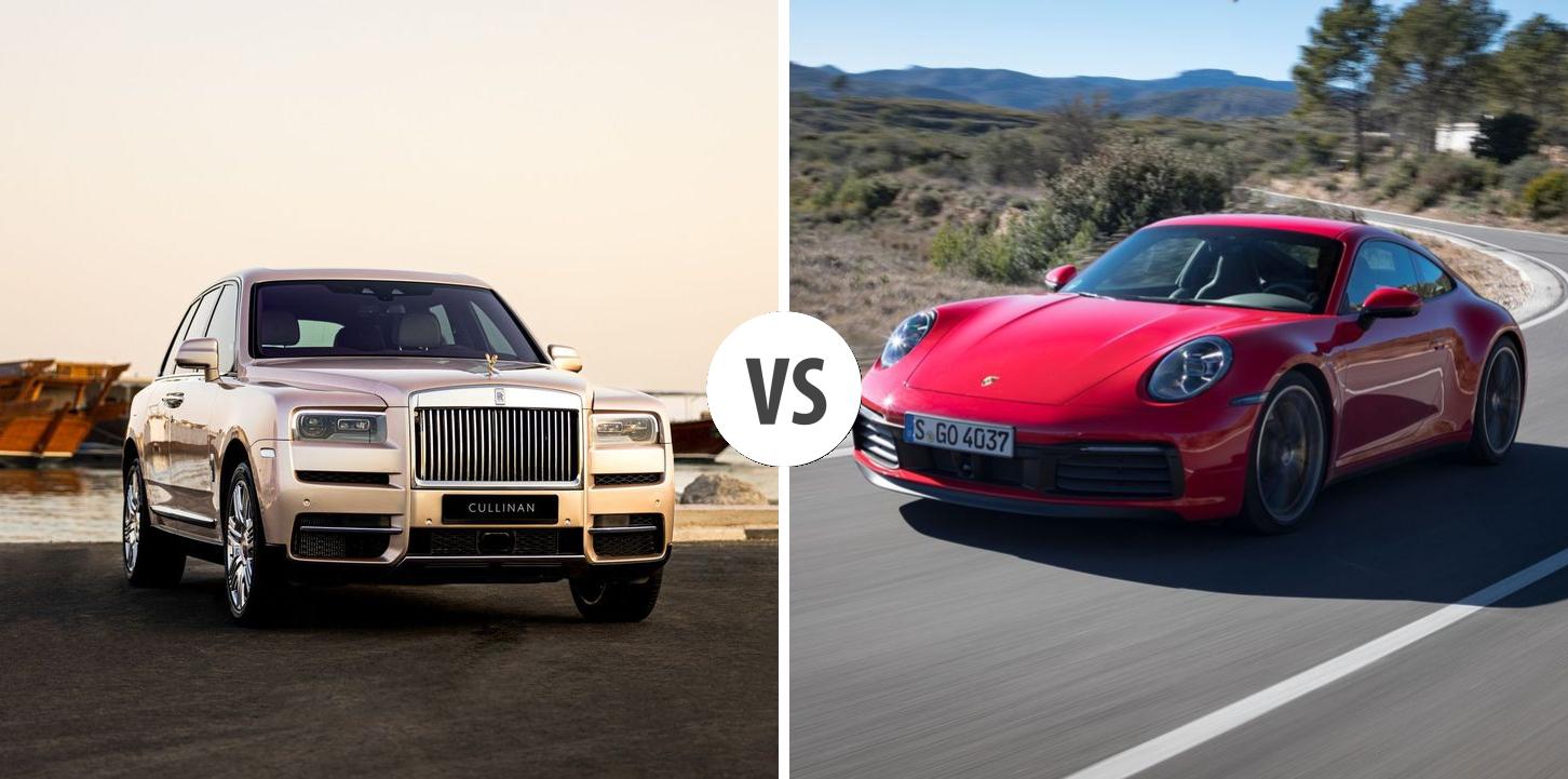Rolls-Royce Cullinan VS Porsche 911 Coupé – Vergleiche Preise, Leistung, Kofferraum ...