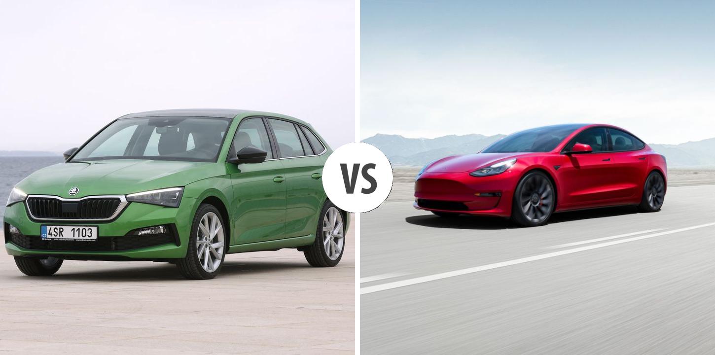 Skoda Scala VS TESLA Model 3 – Vergleiche Preise, Leistung, Kofferraum ...