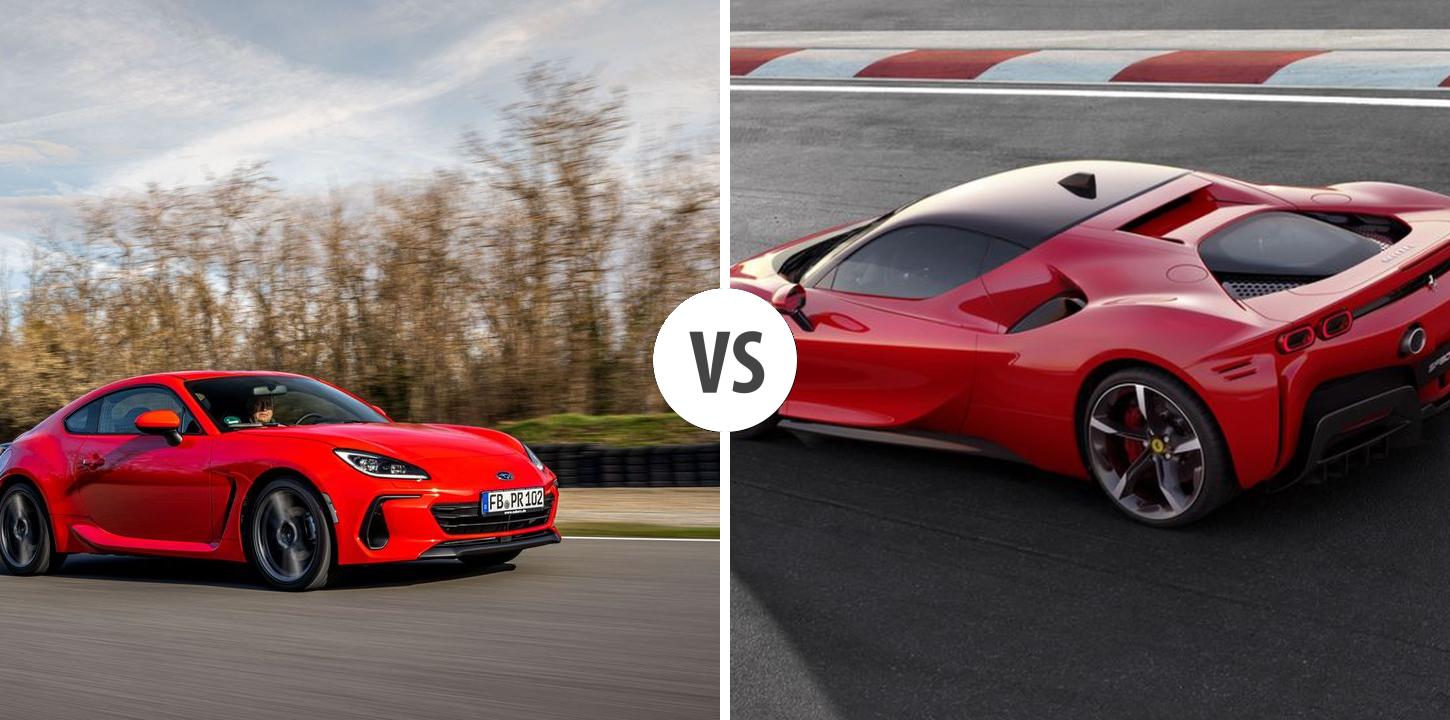 Subaru BRZ VS Ferrari SF90 Coupe – Vergleiche Preise, Leistung ...