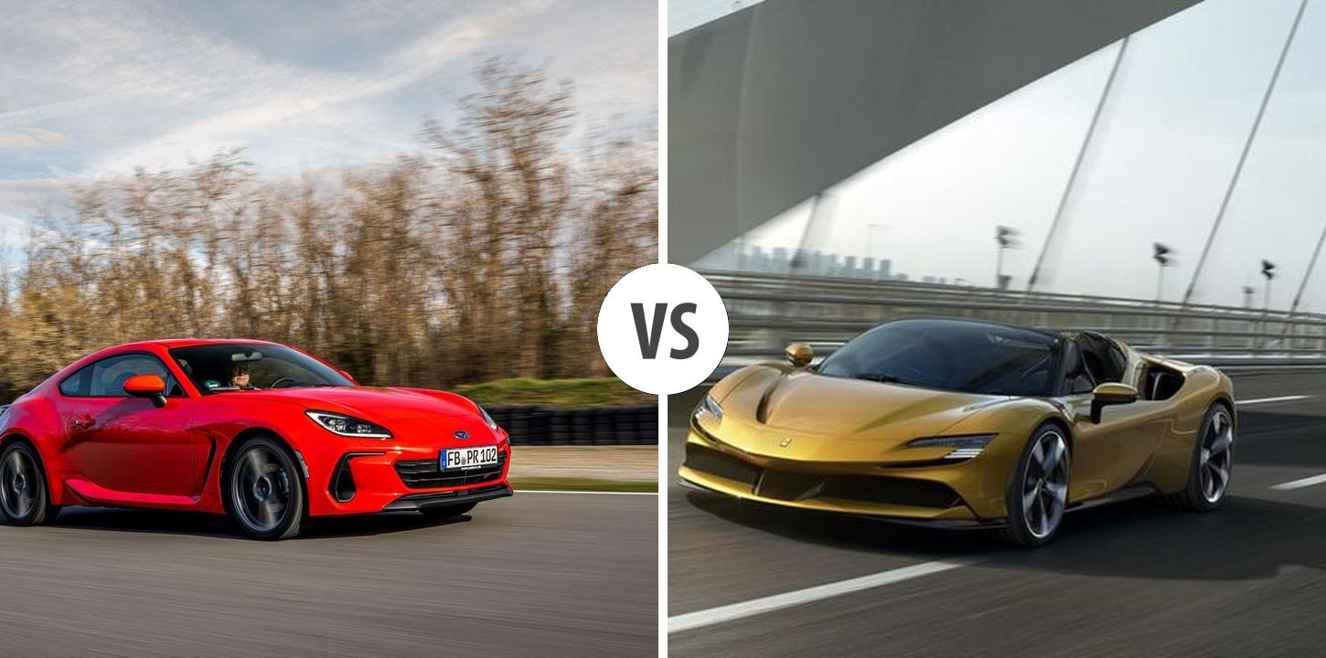 Subaru BRZ VS Ferrari SF90 Roadster – Vergleiche Preise, Leistung ...