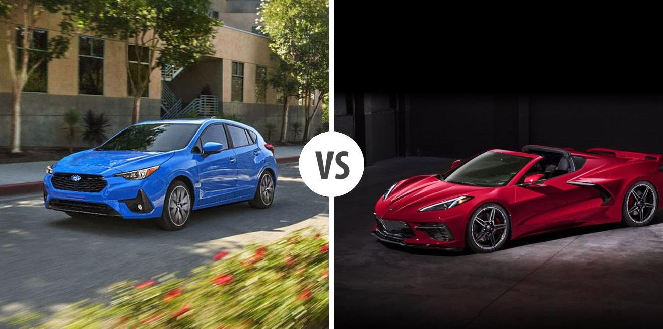 Subaru Impreza VS Chevrolet Corvette Cabriolet Autovergleich | AUTOGOTT.DE
