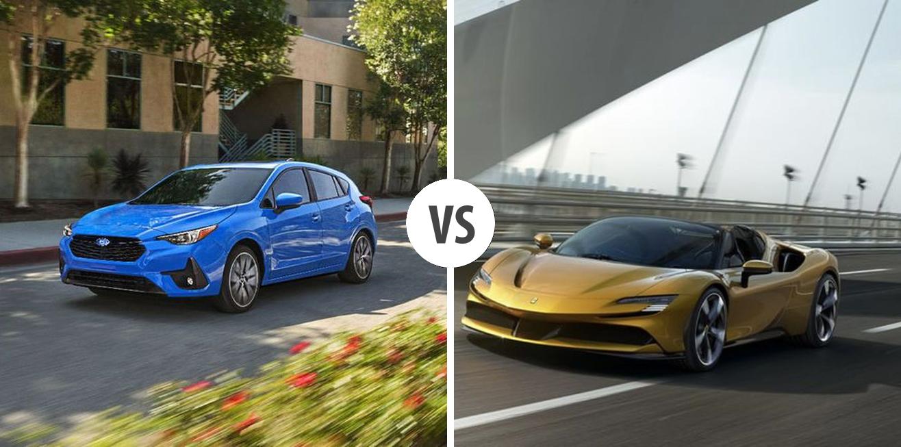 Subaru Impreza VS Ferrari SF90 Roadster – Vergleiche Preise, Leistung ...
