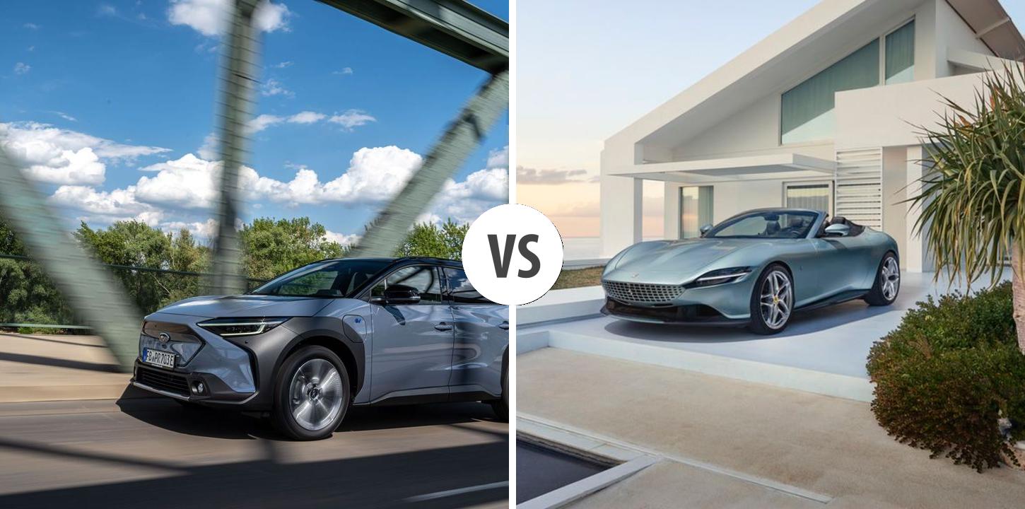 Subaru Solterra VS Ferrari Roma Cabrio – Vergleiche Preise, Leistung ...