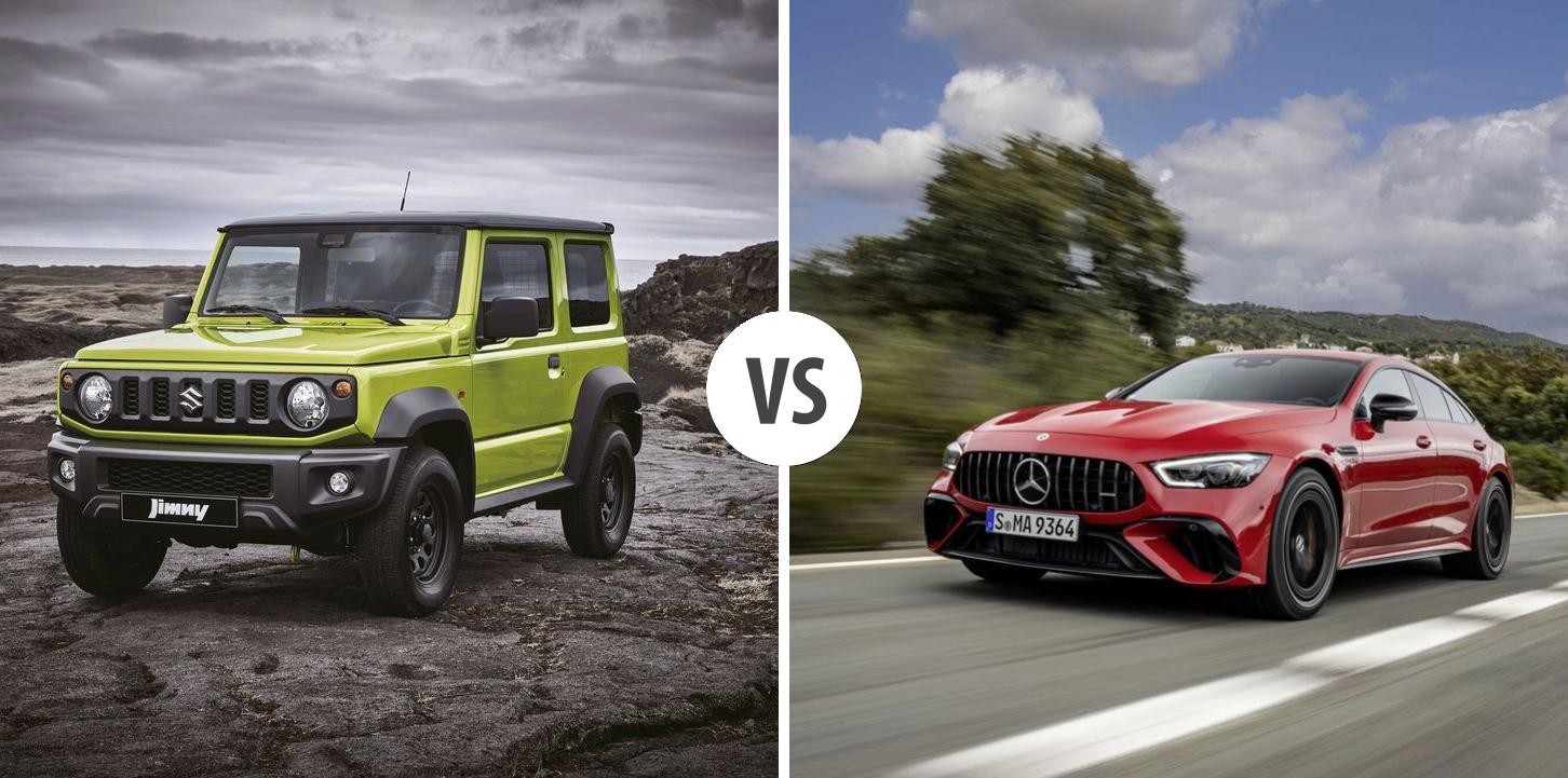Suzuki Jimny VS Mercedes AMG GT 4-Türer Coupé – Vergleiche Preise ...