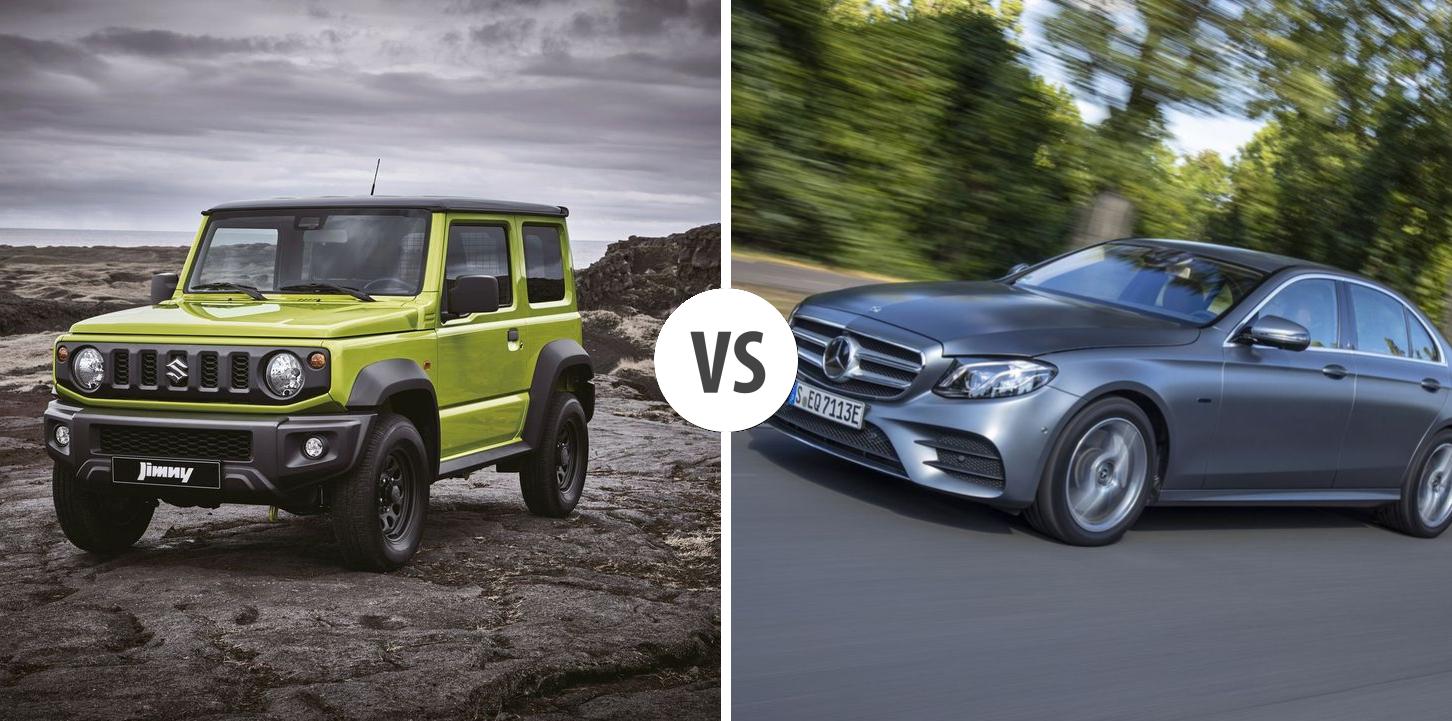 Suzuki Jimny VS Mercedes E-Klasse Limousine – Vergleiche Preise ...