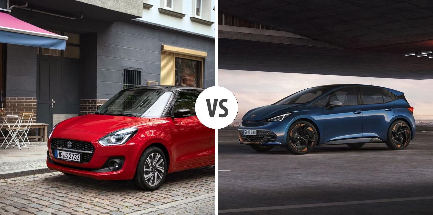 Suzuki Swift VS CUPRA Born – Vergleiche Preise, Leistung, Kofferraum ...