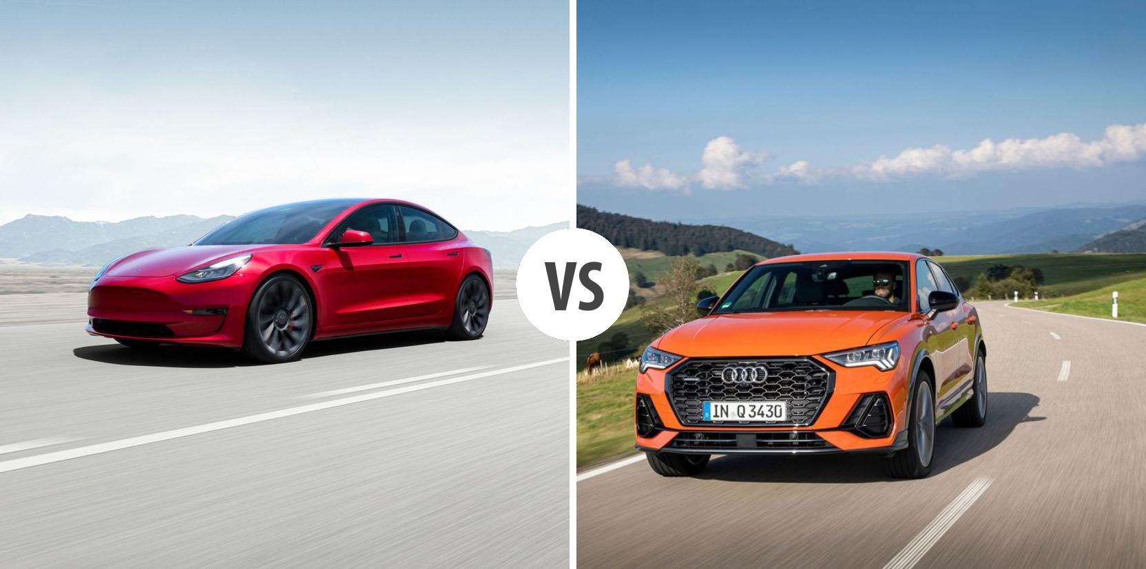 TESLA Model 3 VS Audi Q3 Sportback Autovergleich | AUTOGOTT.DE