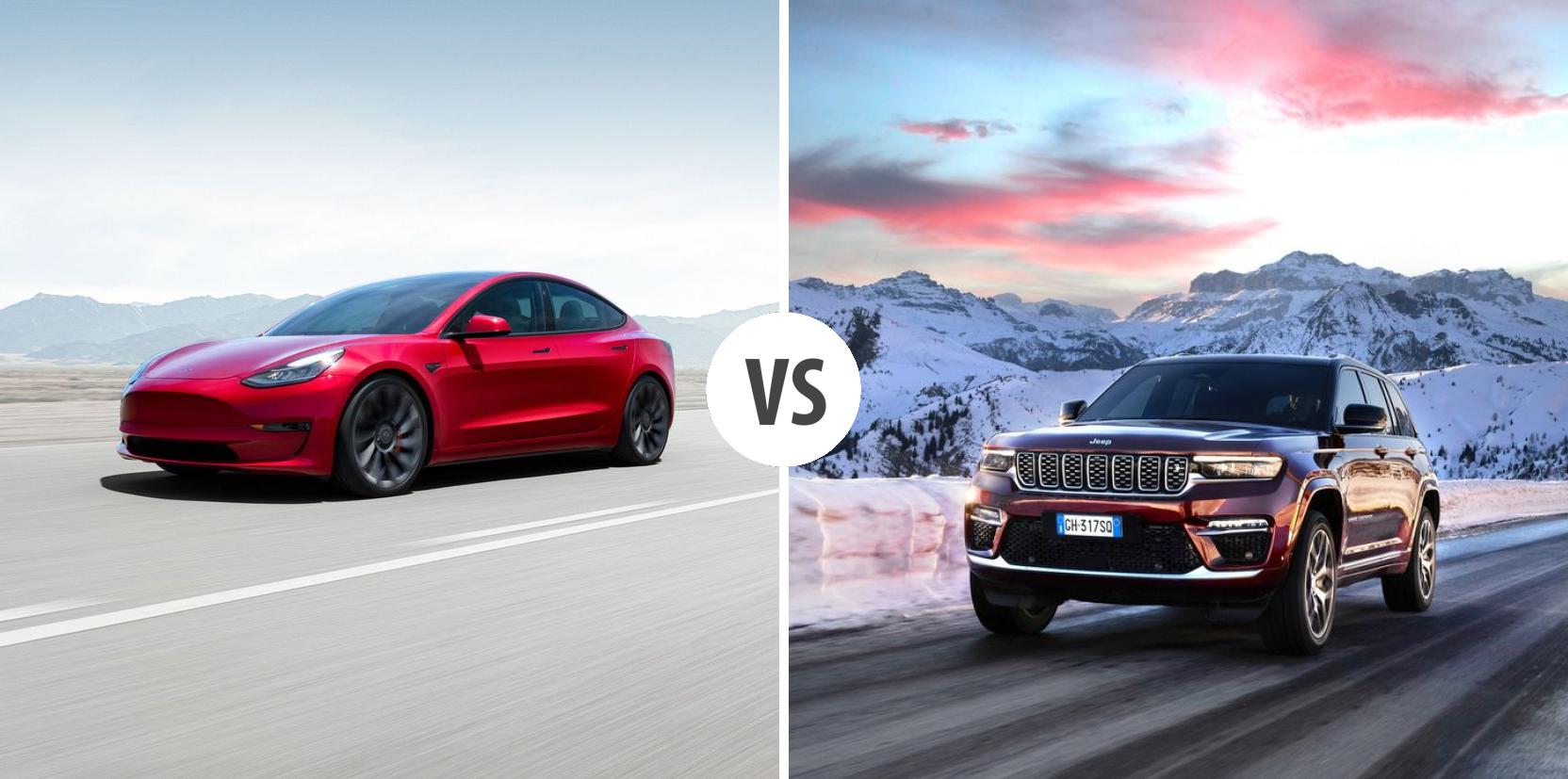 TESLA Model 3 VS Jeep Grand Cherokee – Vergleiche Preise, Leistung ...
