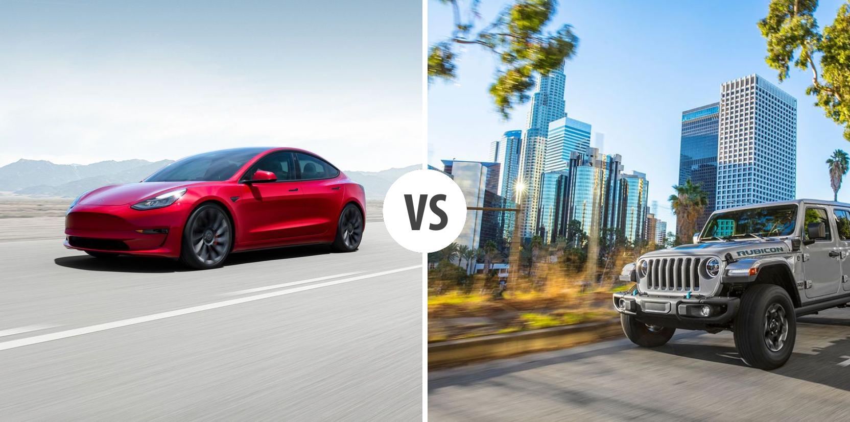 TESLA Model 3 VS Jeep Wrangler – Vergleiche Preise, Leistung ...