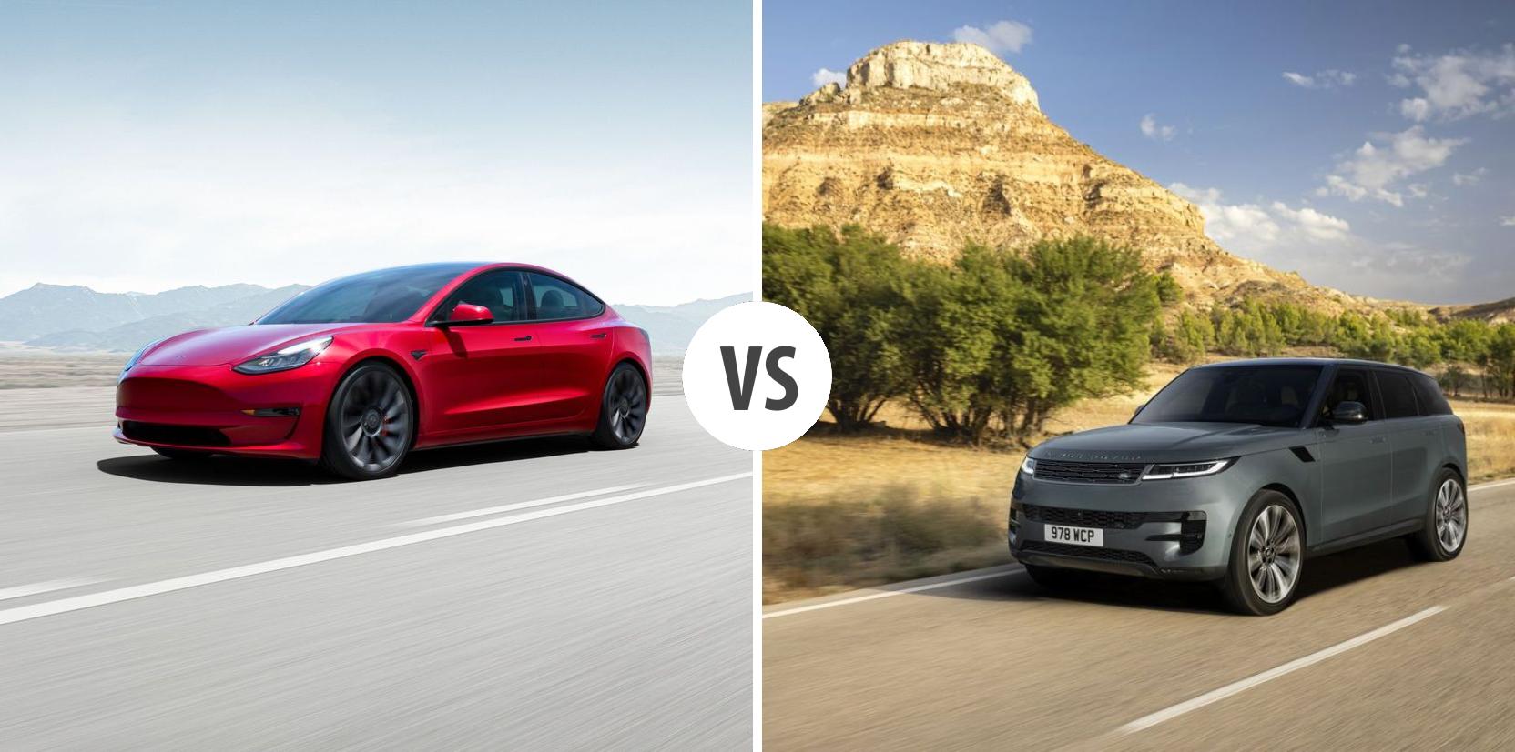 TESLA Model 3 VS Land Rover Range Rover Sport – Vergleiche Preise ...