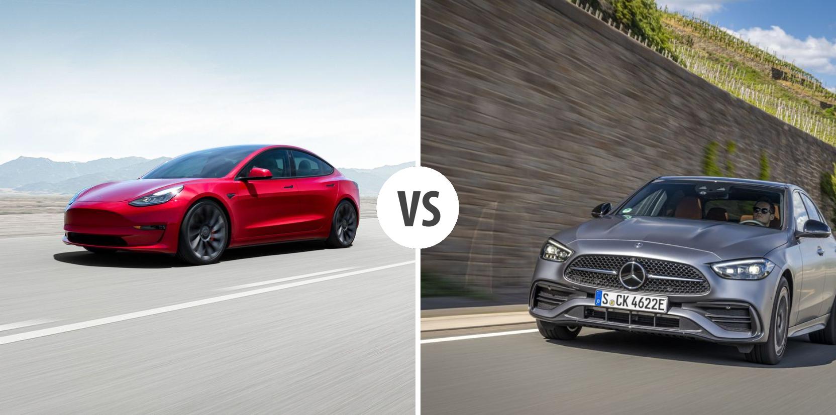 TESLA Model 3 VS Mercedes C-Klasse Limousine – Vergleiche Preise ...