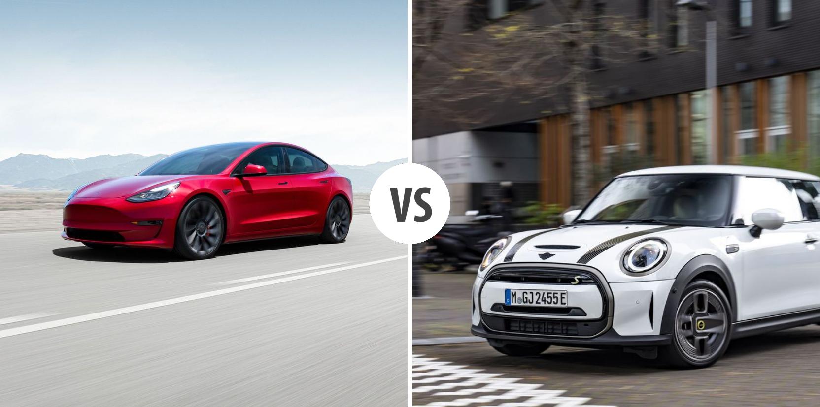 TESLA Model 3 VS Mini Cooper Electric Autovergleich | AUTOGOTT.DE
