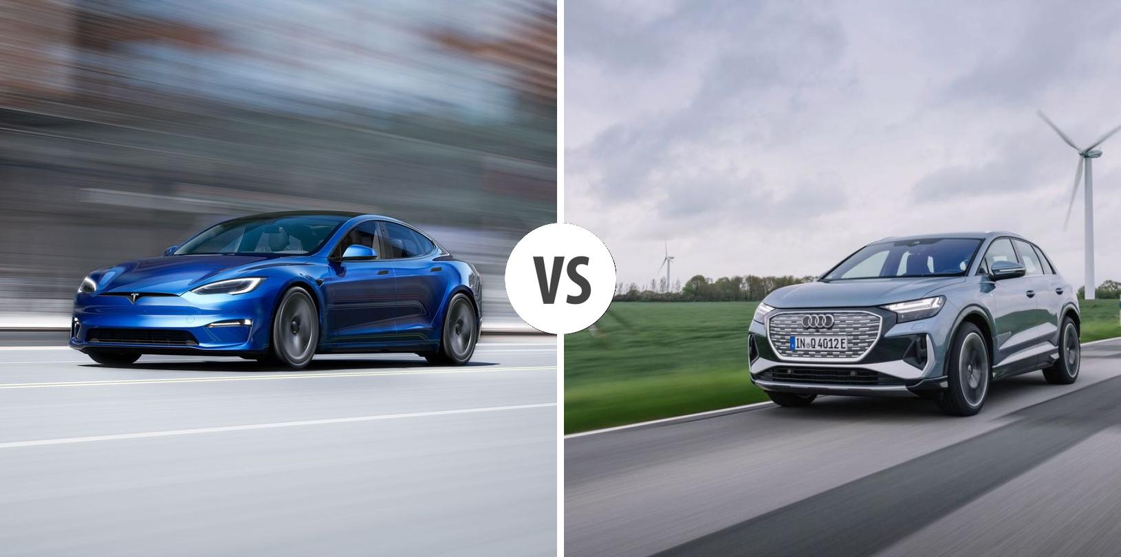 TESLA Model S VS Audi Q4 e-tron – Vergleiche Preise, Leistung ...