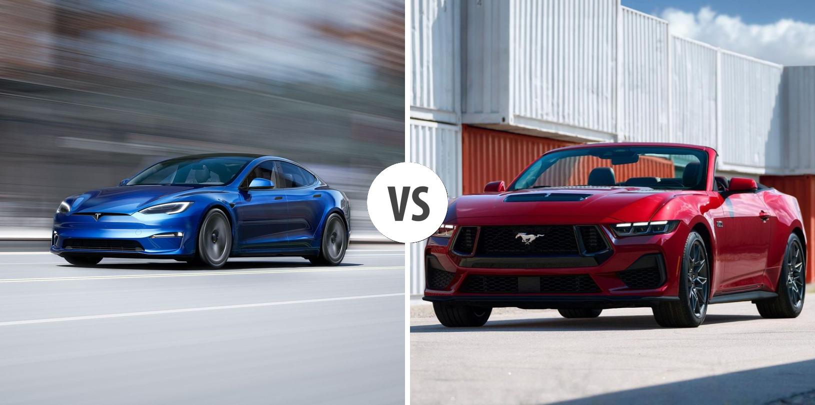 TESLA Model S VS Ford Mustang Convertible – Vergleiche Preise, Leistung ...