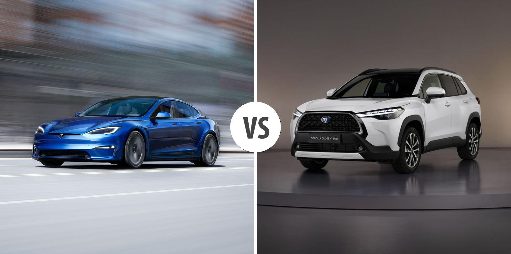 TESLA Model S VS Toyota Corolla Cross – Vergleiche Preise, Leistung ...