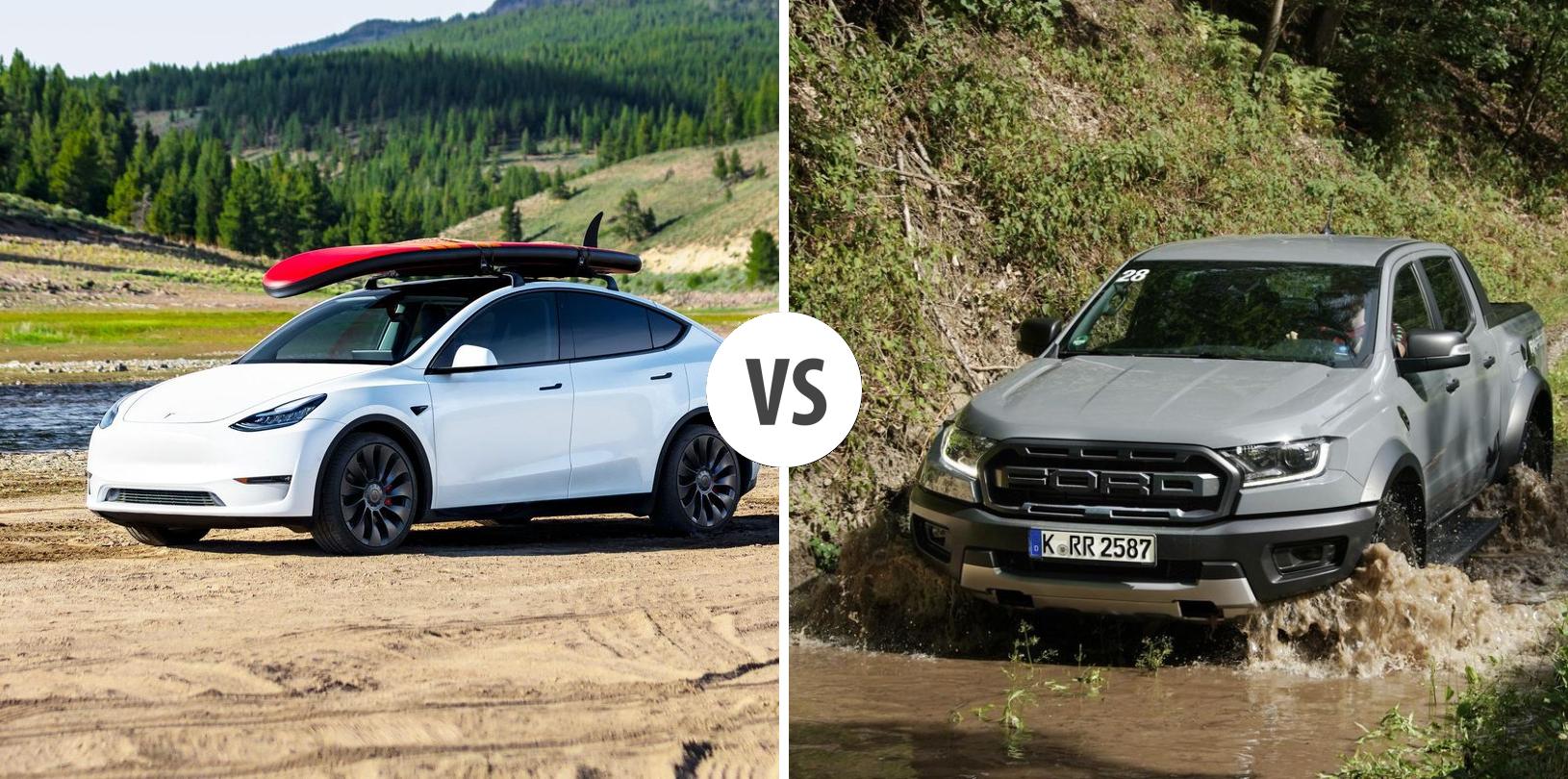 TESLA Model Y VS Ford Ranger – Vergleiche Preise, Leistung, Kofferraum ...