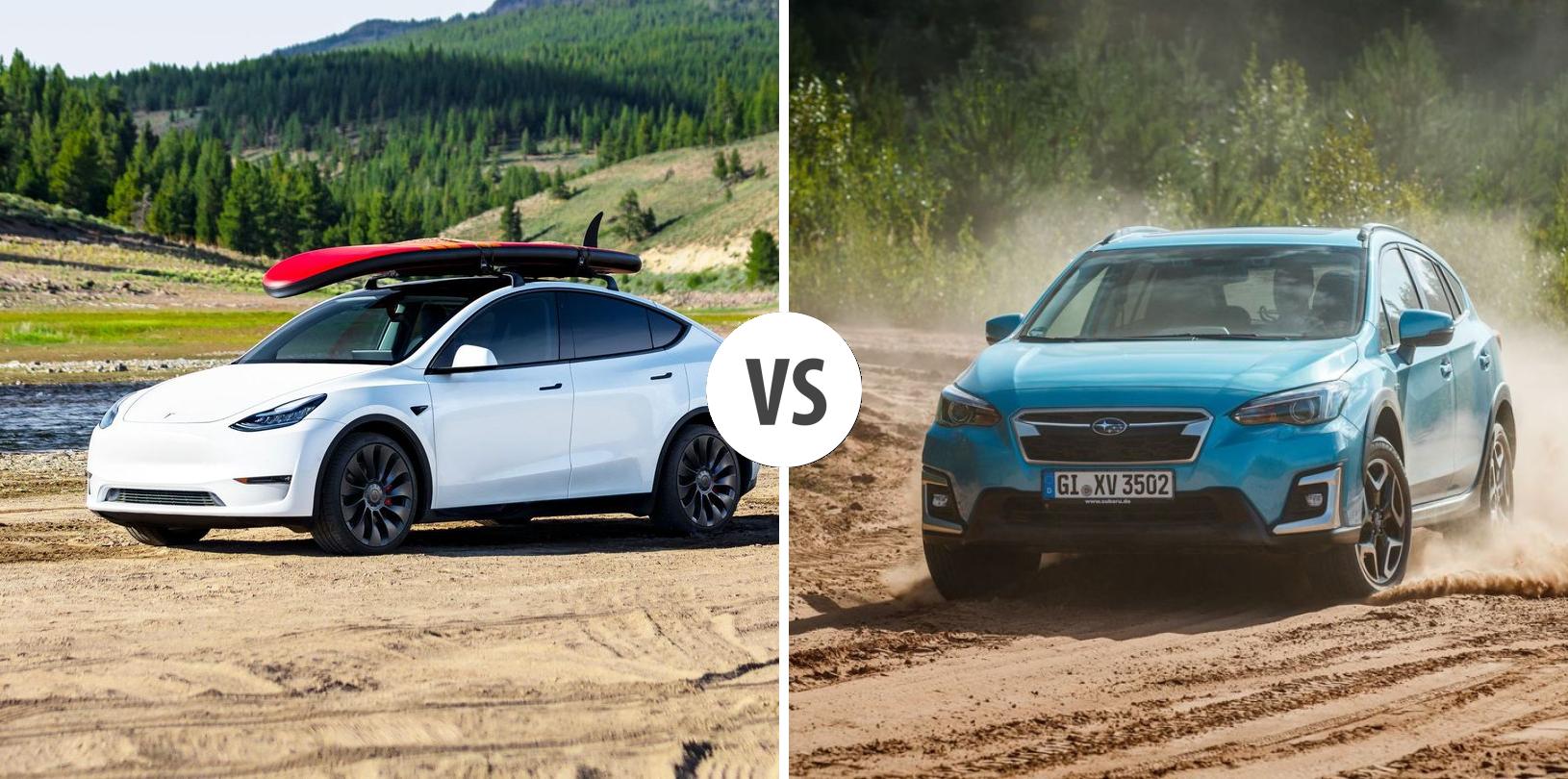 TESLA Model Y VS Subaru XV Autovergleich | AUTOGOTT.DE