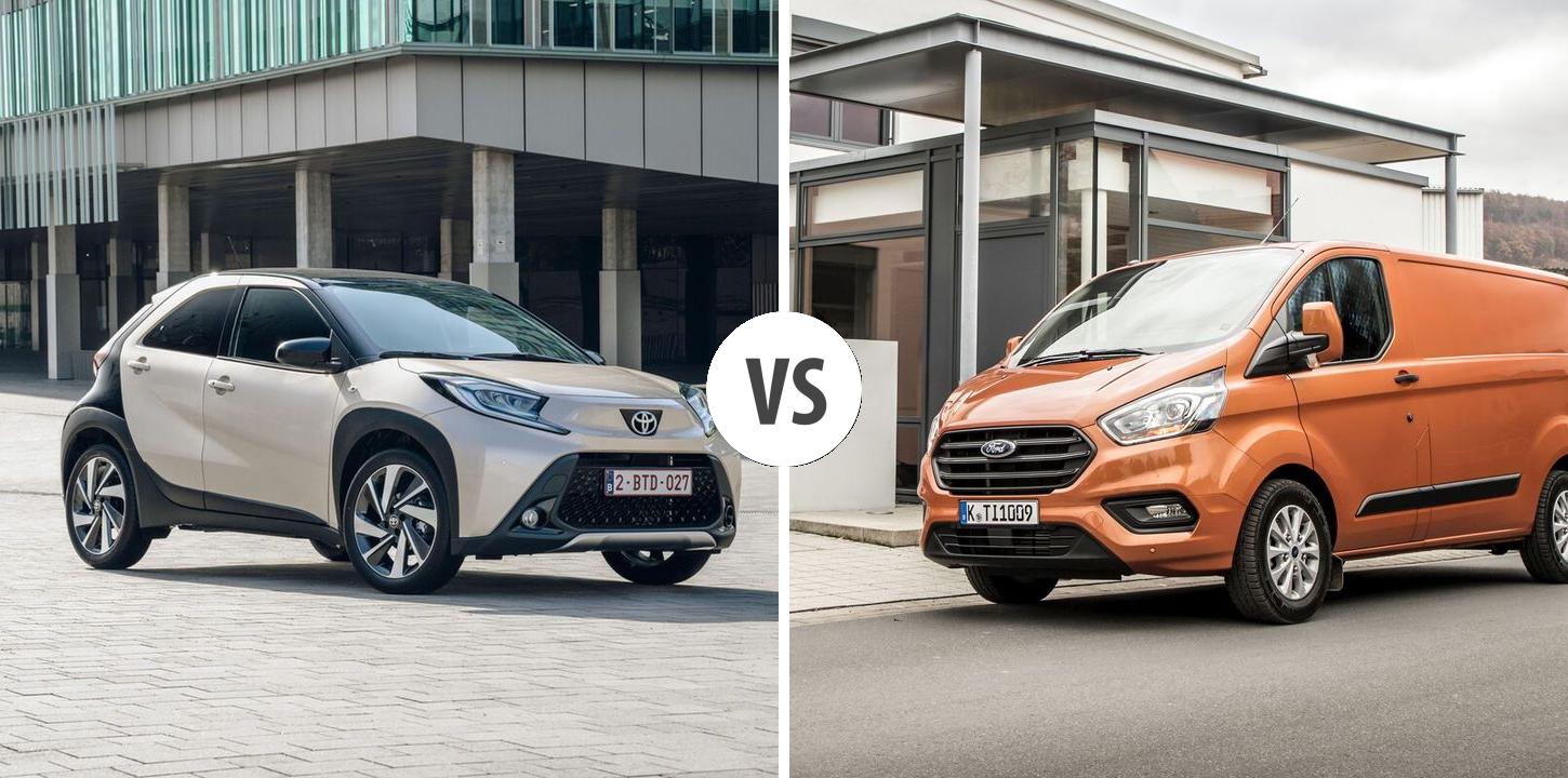 Toyota Aygo X VS Ford Transit Custom Transporter – Vergleiche Preise ...
