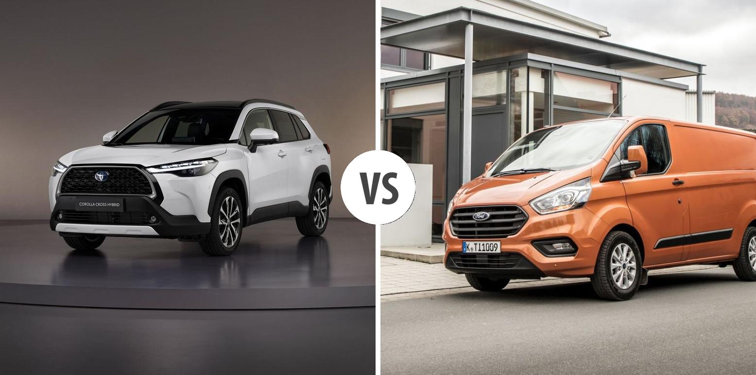 Toyota Corolla Cross VS Ford Transit Custom Transporter – Vergleiche ...