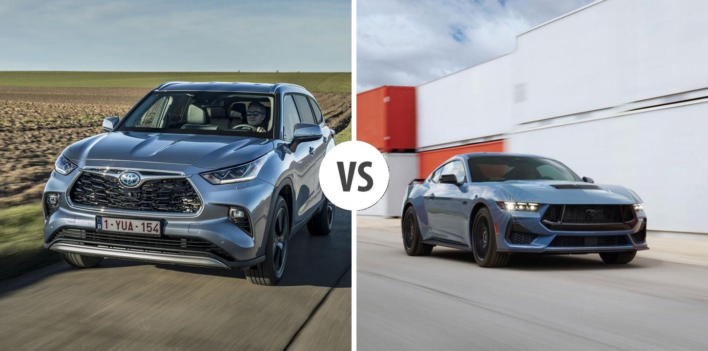 Toyota Highlander VS Ford Mustang Fastback Autovergleich | AUTOGOTT.DE