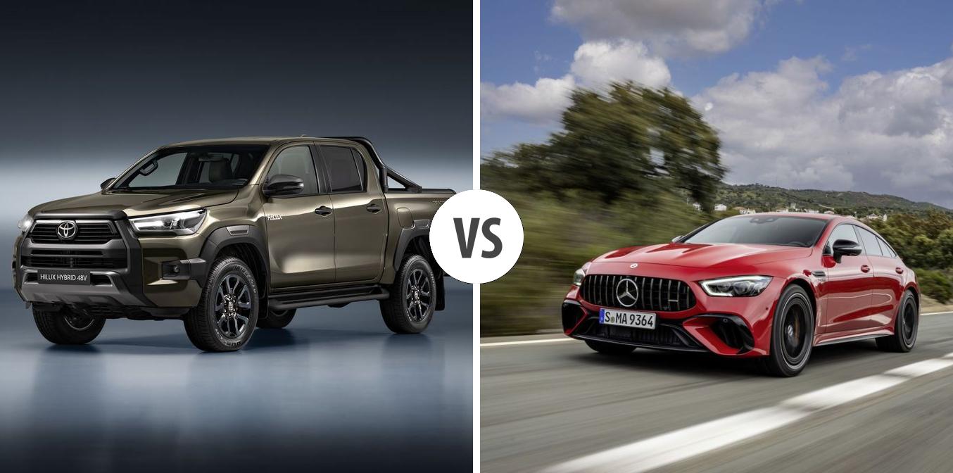 Toyota Hilux VS Mercedes AMG GT 4-Türer Coupé – Vergleiche Preise ...