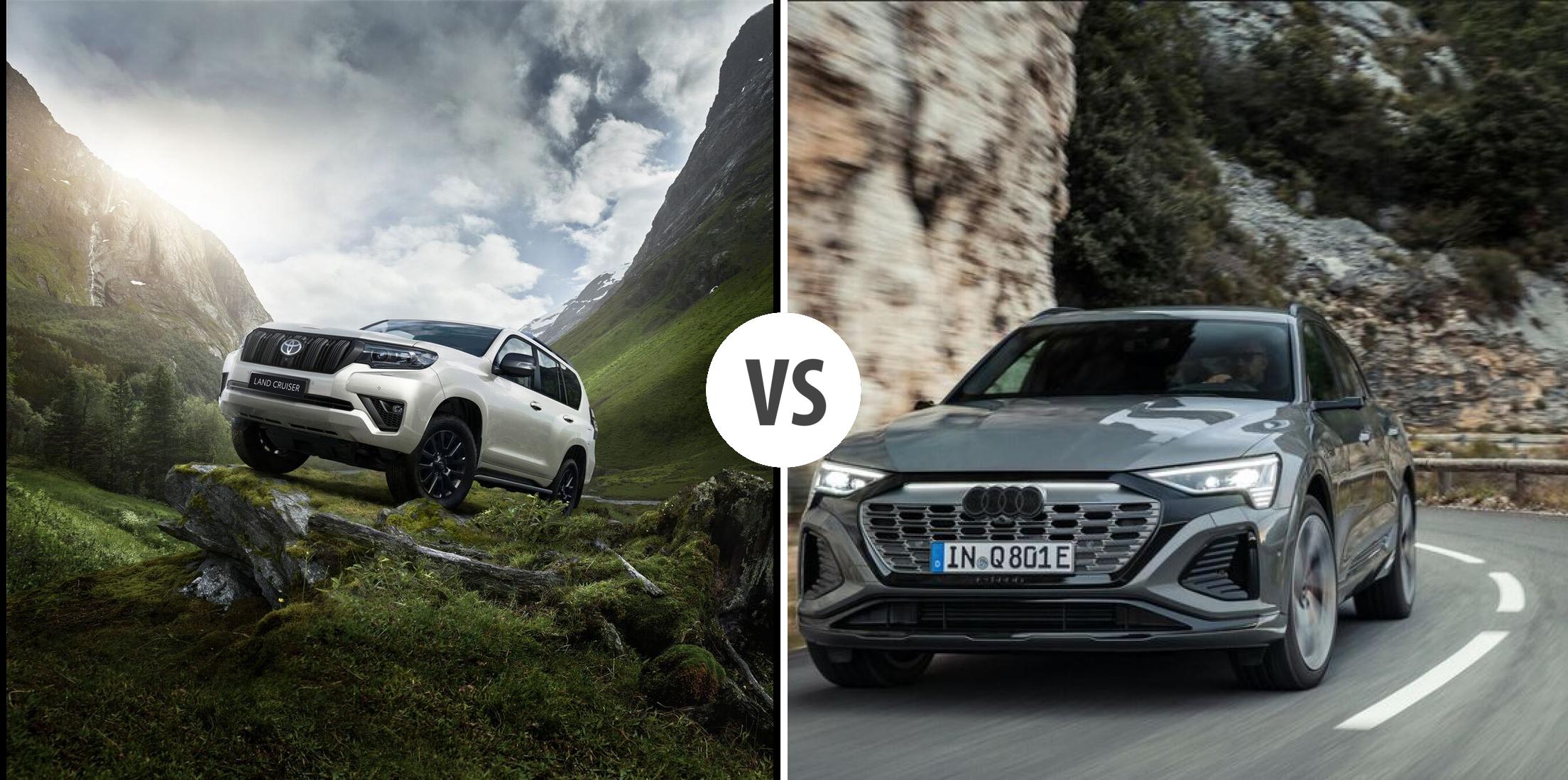 Toyota Land Cruiser VS Audi Q8 e-tron Autovergleich | AUTOGOTT.DE