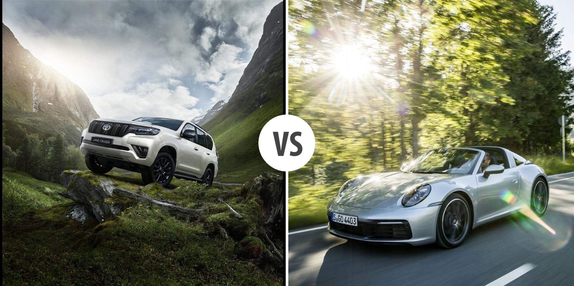 Toyota Land Cruiser VS Porsche 911 Targa – Vergleiche Preise, Leistung ...