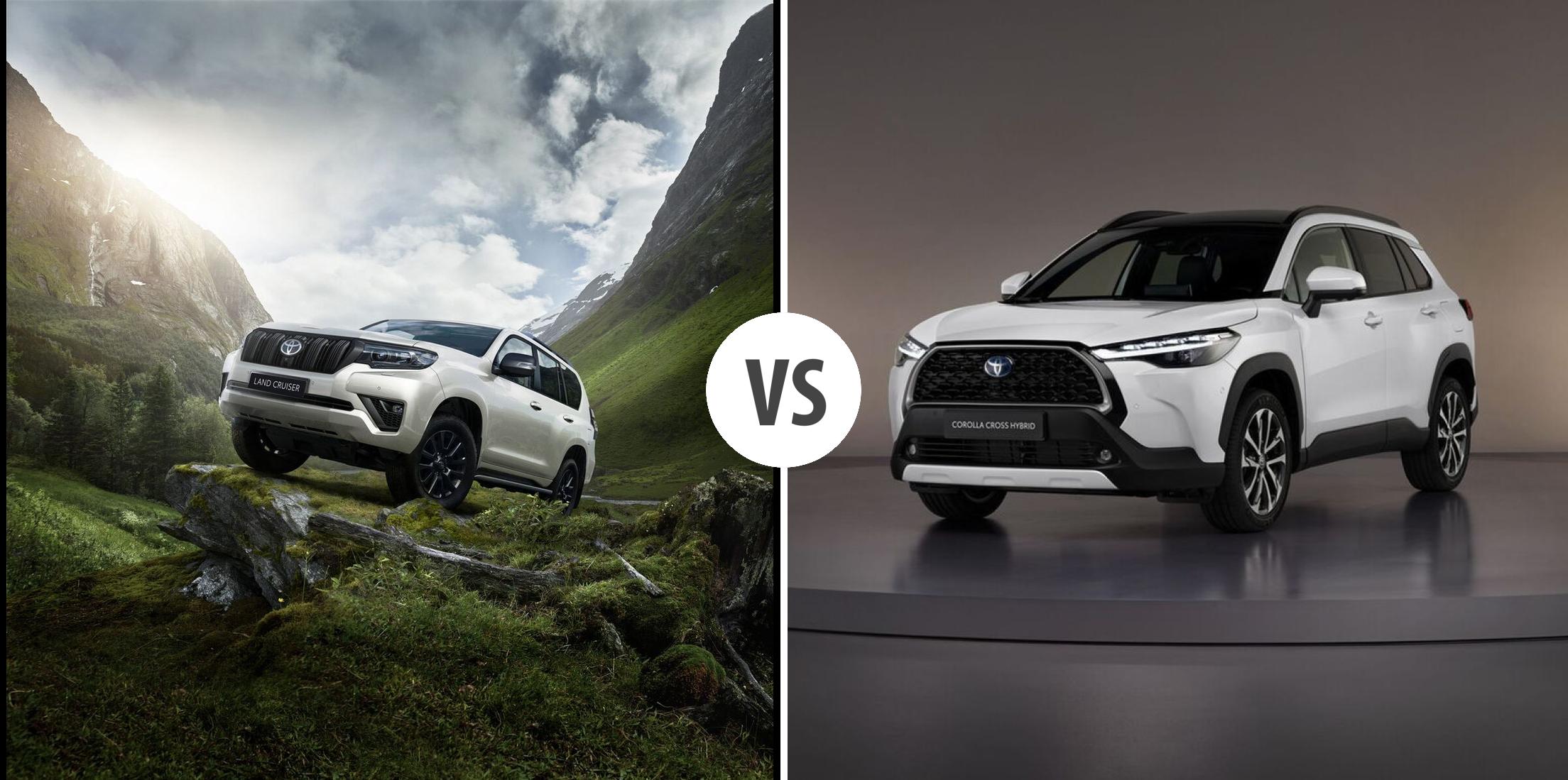 Toyota Land Cruiser VS Toyota Corolla Cross Autovergleich | AUTOGOTT.DE