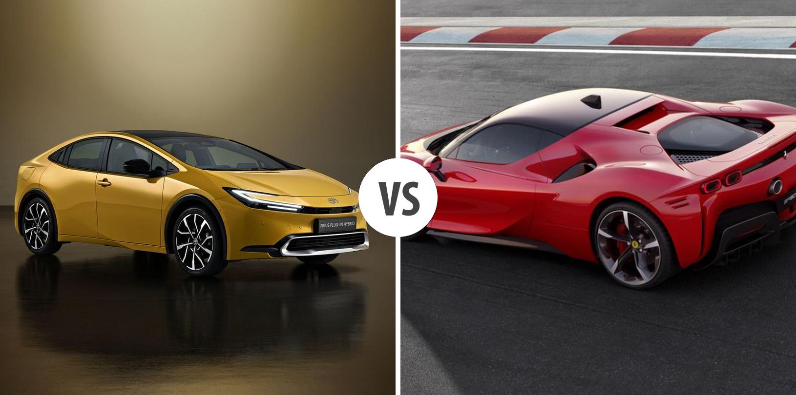 Toyota Prius VS Ferrari SF90 Coupe – Vergleiche Preise, Leistung ...